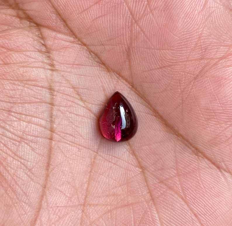 4.99 Carat Pear Shape Rubellite Tourmaline Gemstone: Eye Clean Jewelry ...