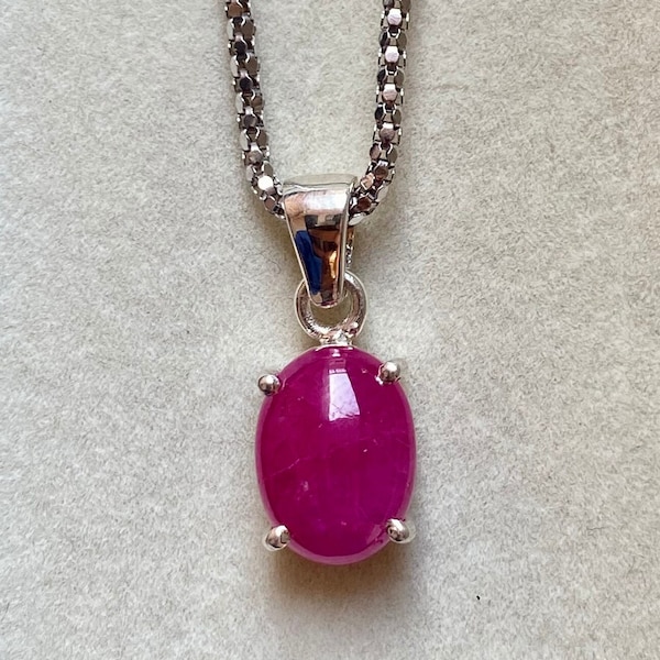 Natural Ruby Pendant - Etsy