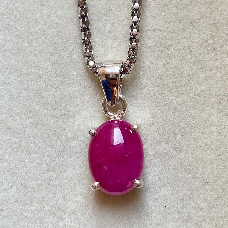 Natural Ruby Pendant - Etsy