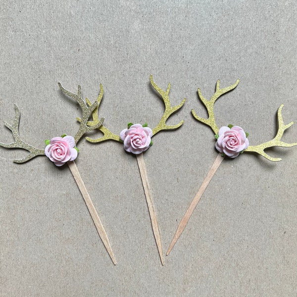 Deer Cupcake Toppers - Etsy