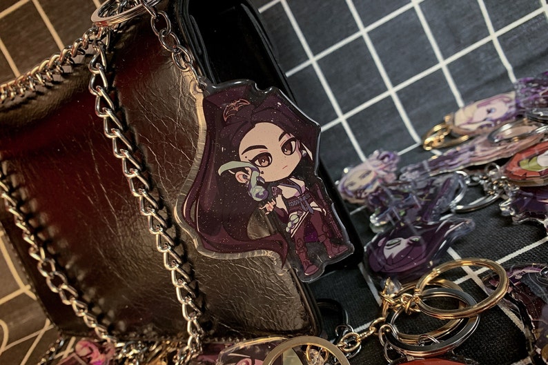 Valorant Clear Acrylic Epoxy Keycharms, Cute Chibi Agents Keychains ...
