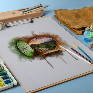 Bag End Watercolor Printable, Hobbit Home Art Print, Hobbit Hole , LOTR ...