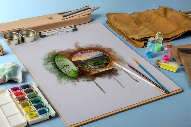 Bag End Watercolor Printable Hobbit Home Art Print Hobbit - Etsy