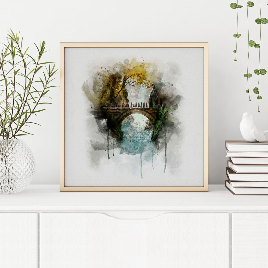 Rivendell Bridge Watercolor Printable, Rivendell Bridge Art Print, LOTR ...