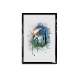 Planet Endor Watercolor Printable, Star Wars Art Print, Star Wars ...
