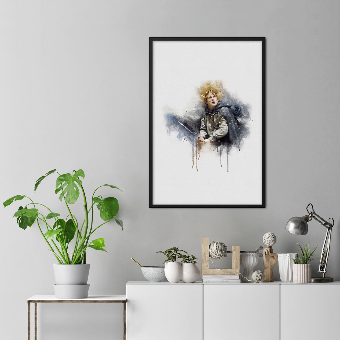 Samwise Gamgee Watercolor Printable Samwise Art Print LOTR | Etsy