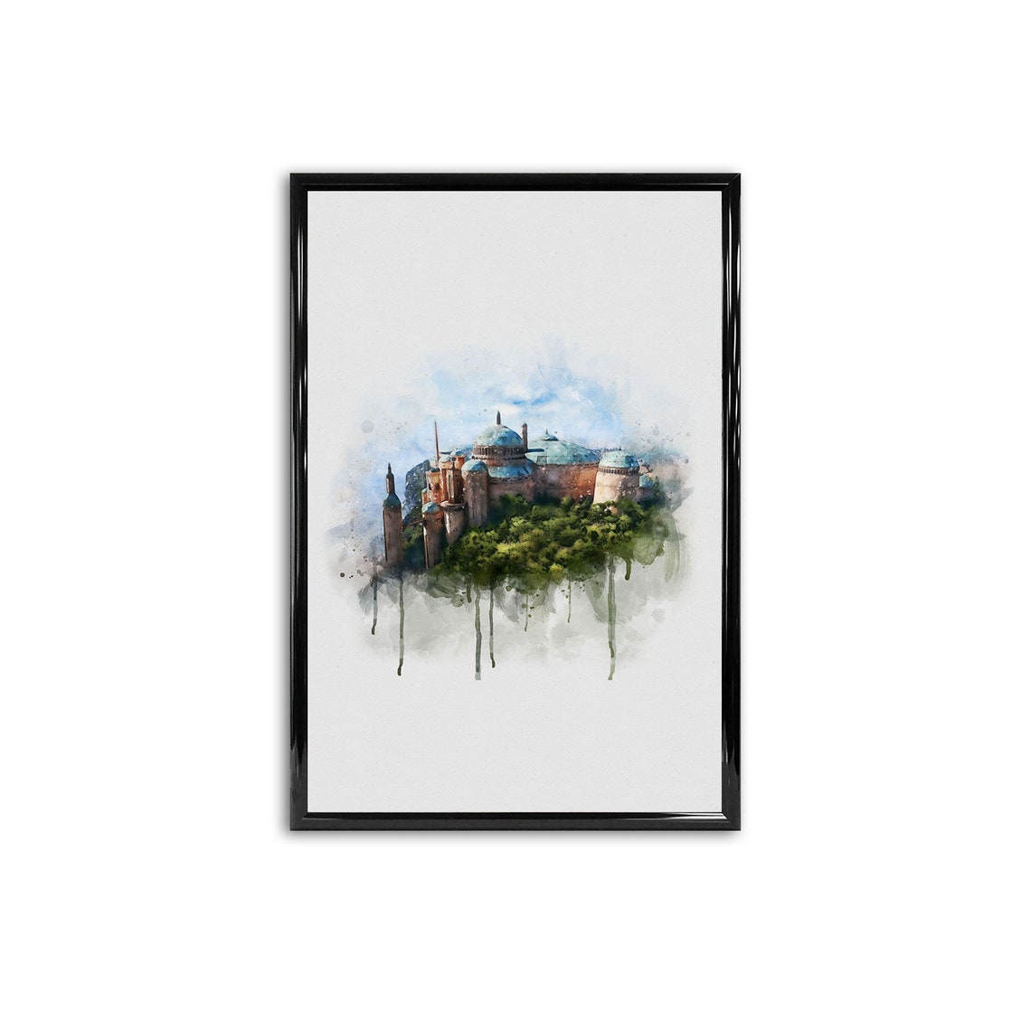 Planet Naboo Watercolor Printable Star Wars Art Print Star | Etsy