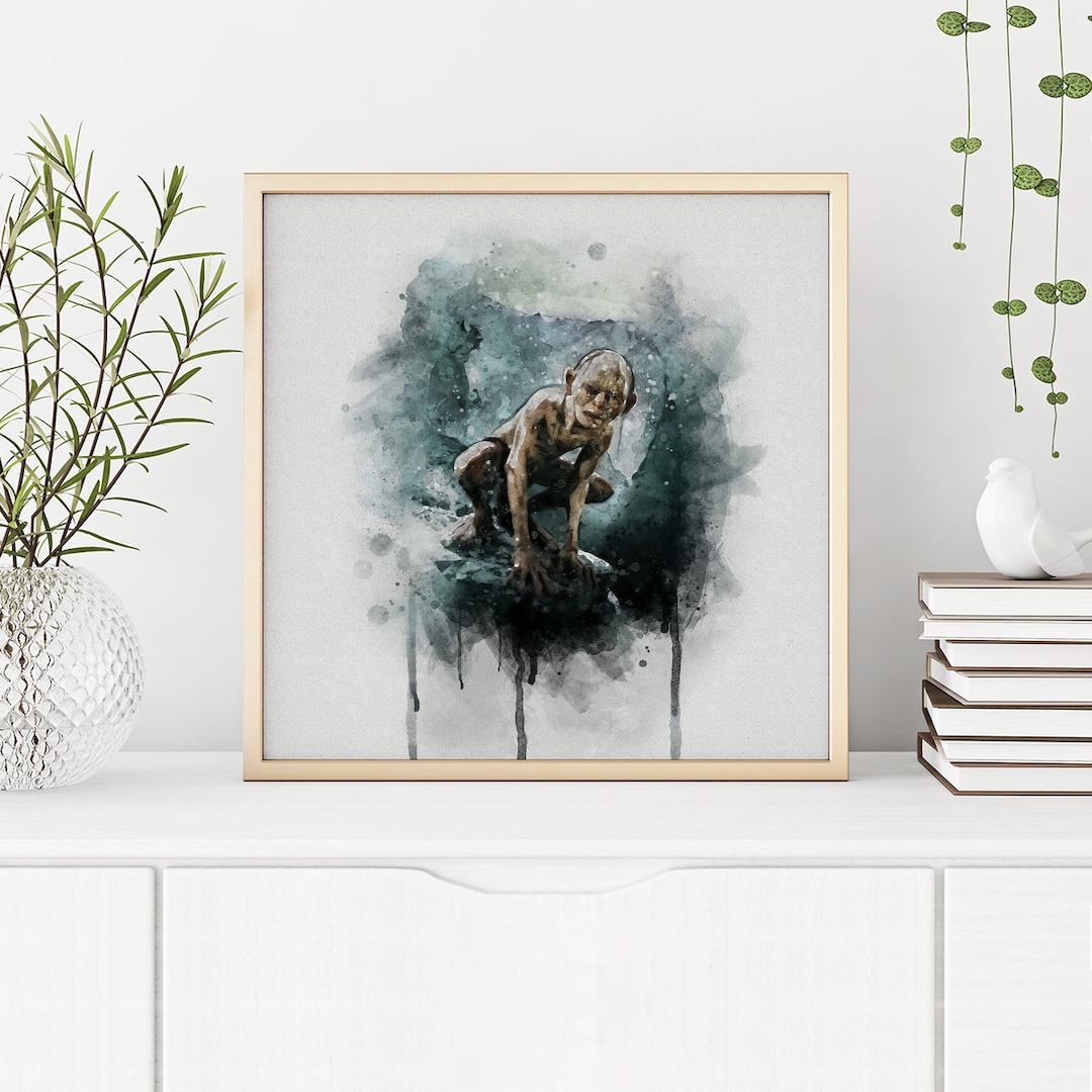 Gollum Watercolor Printable, LOTR Art, LOTR Print - Etsy
