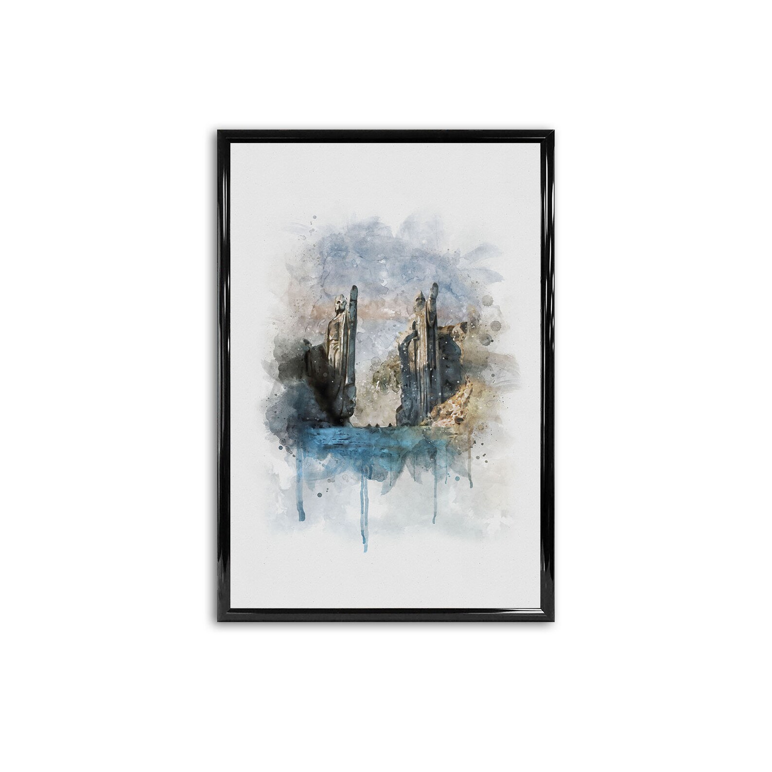Argonath Watercolor Printable, Argonath Art Print, LOTR Art, LOTR Print ...