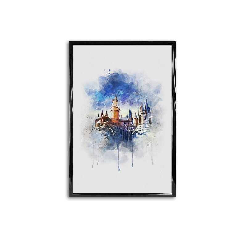 Wizarding Castle Watercolor Printable Magic School Wizarding - Etsy