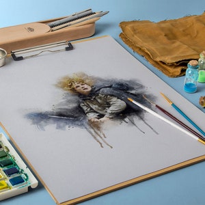 Samwise Gamgee Watercolor Printable, Samwise Art Print, LOTR Art, LOTR ...