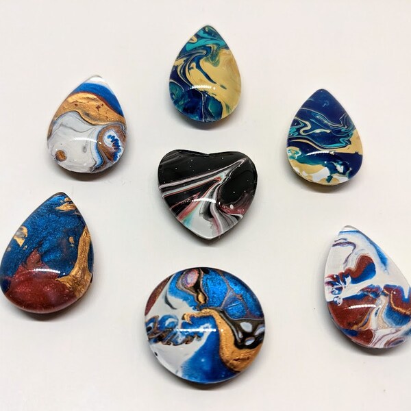 Hand Painted Glass Magnets - Etsy