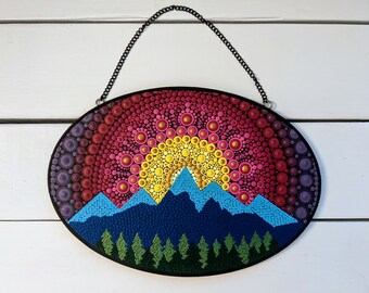 Sunset Dot Painting - Etsy