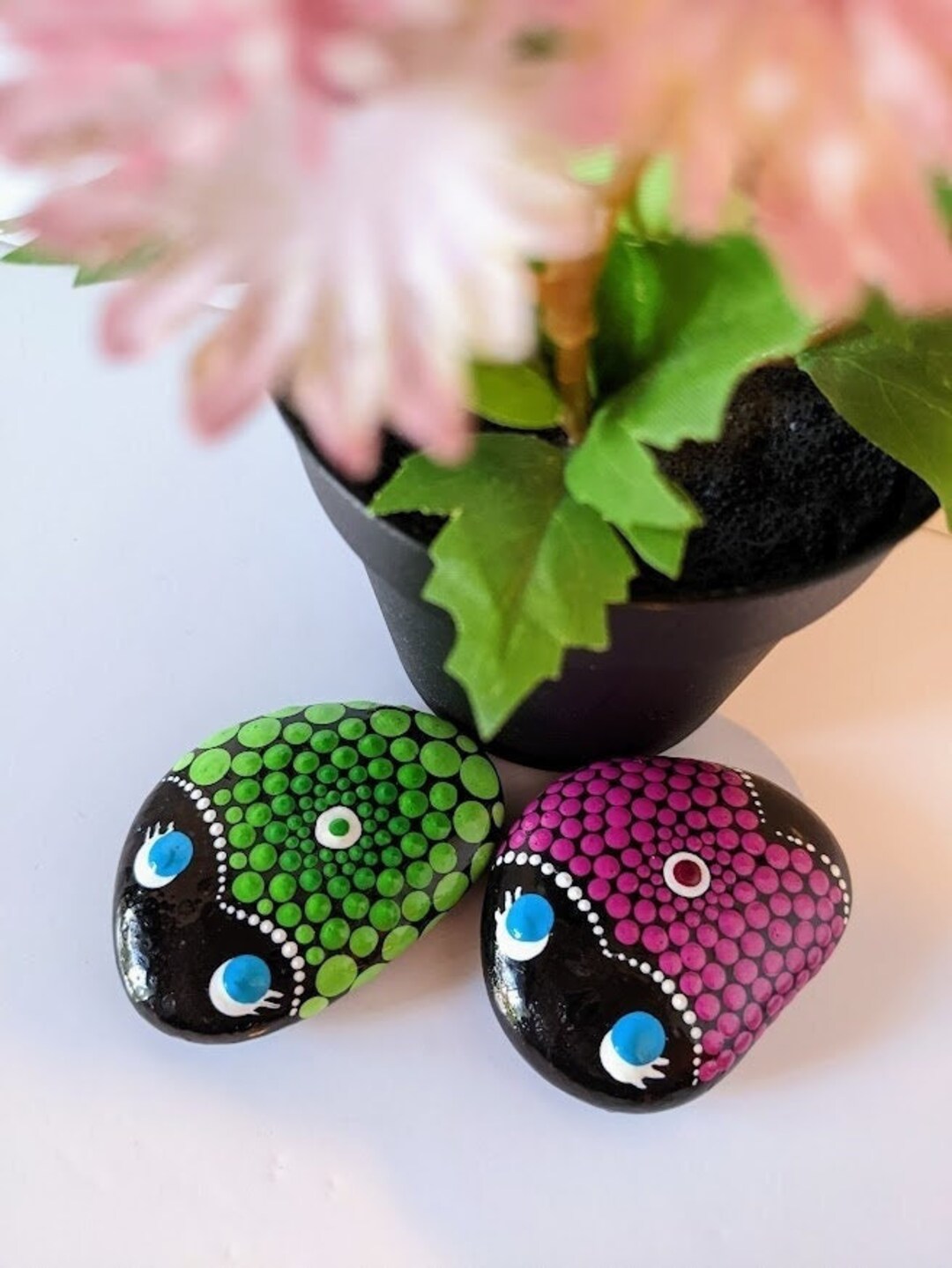 Mandala Painted Bug Rocks You Rock You Matter Garden - Etsy