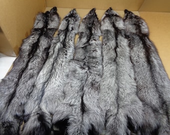 Silver Fox Pelt - Etsy