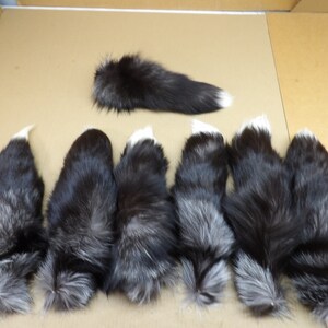 XXL Silver Fox Tail/professionally Soft Tanned/real Fur - Etsy
