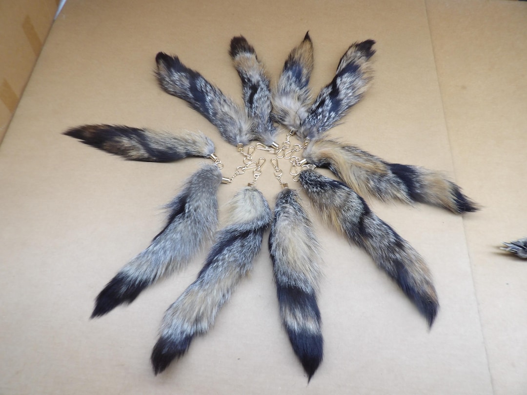 Grey Fox Tail With Clasp Attached Professionally Tanned/real Fur ...