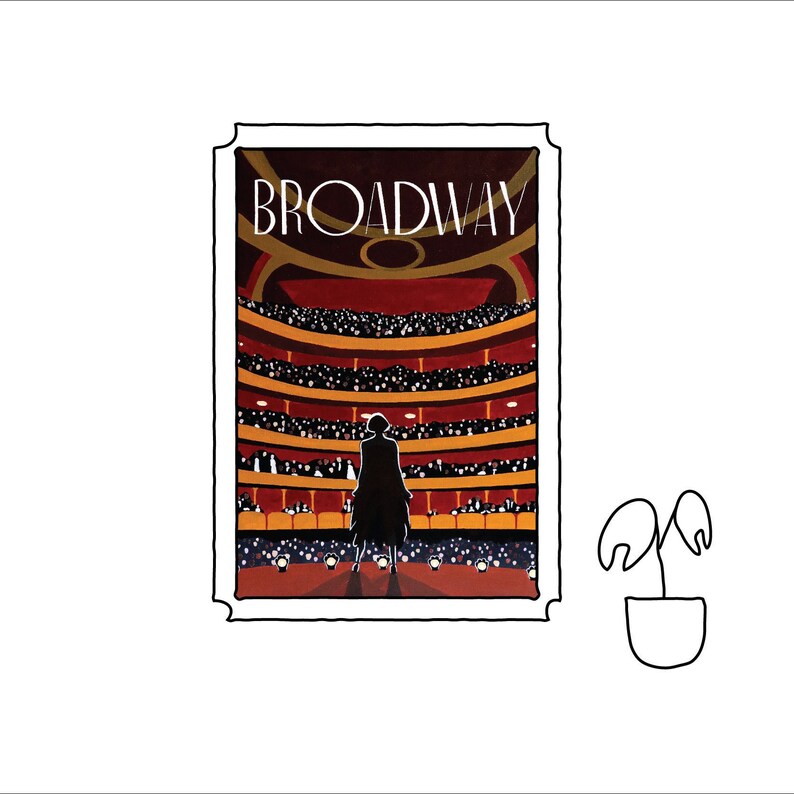 BROADWAY Art Print, Broadway Stage, Art Deco, Painting - Etsy