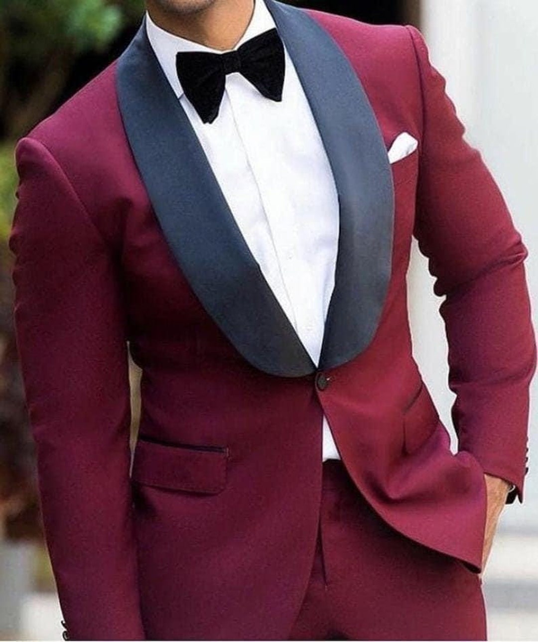 Men Royal Burgundy/maroon Suit for Wedding, Maroon Tuxedo, Stylish and ...