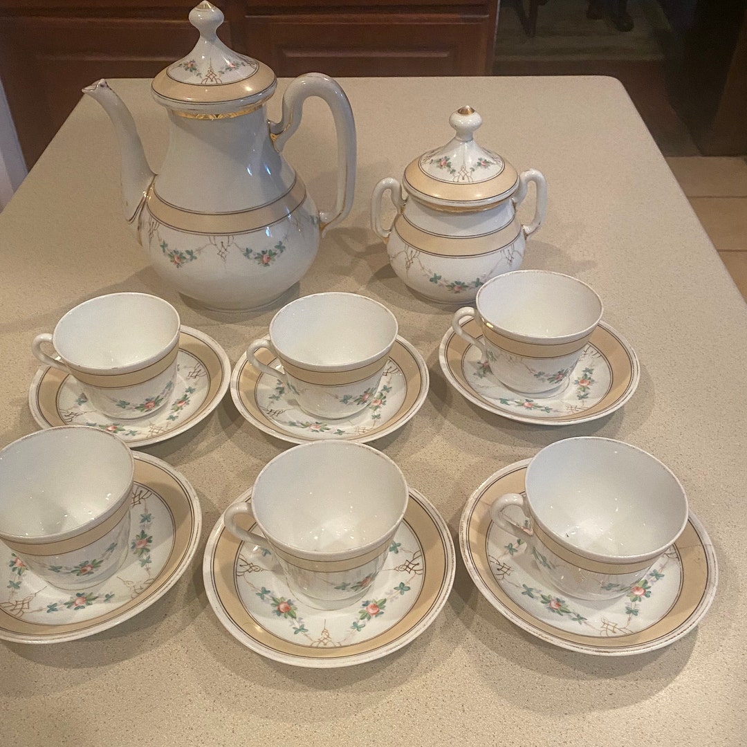 Antique Porcelain 16 Piece Tea Set Made in Germany-late 1800s. Good ...
