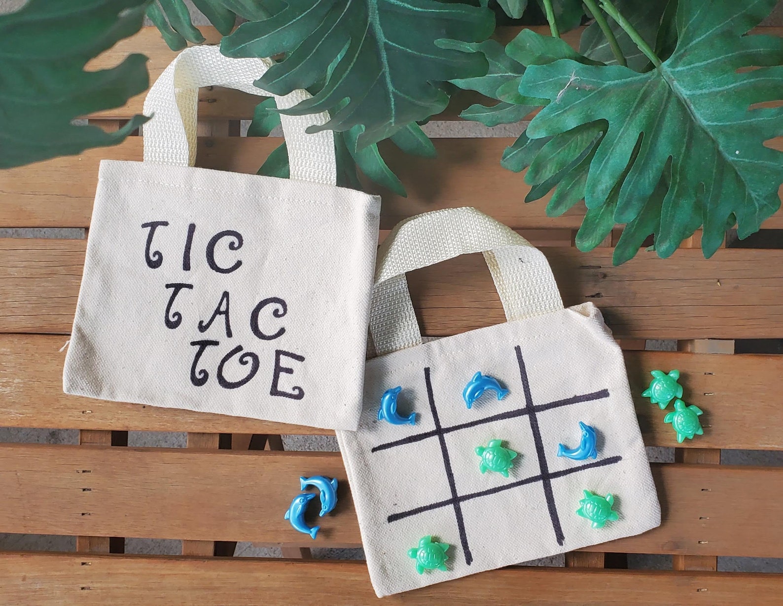 Travel Size Tic-tac-toe Game Canvas Bag Games Tic-tac-toe - Etsy