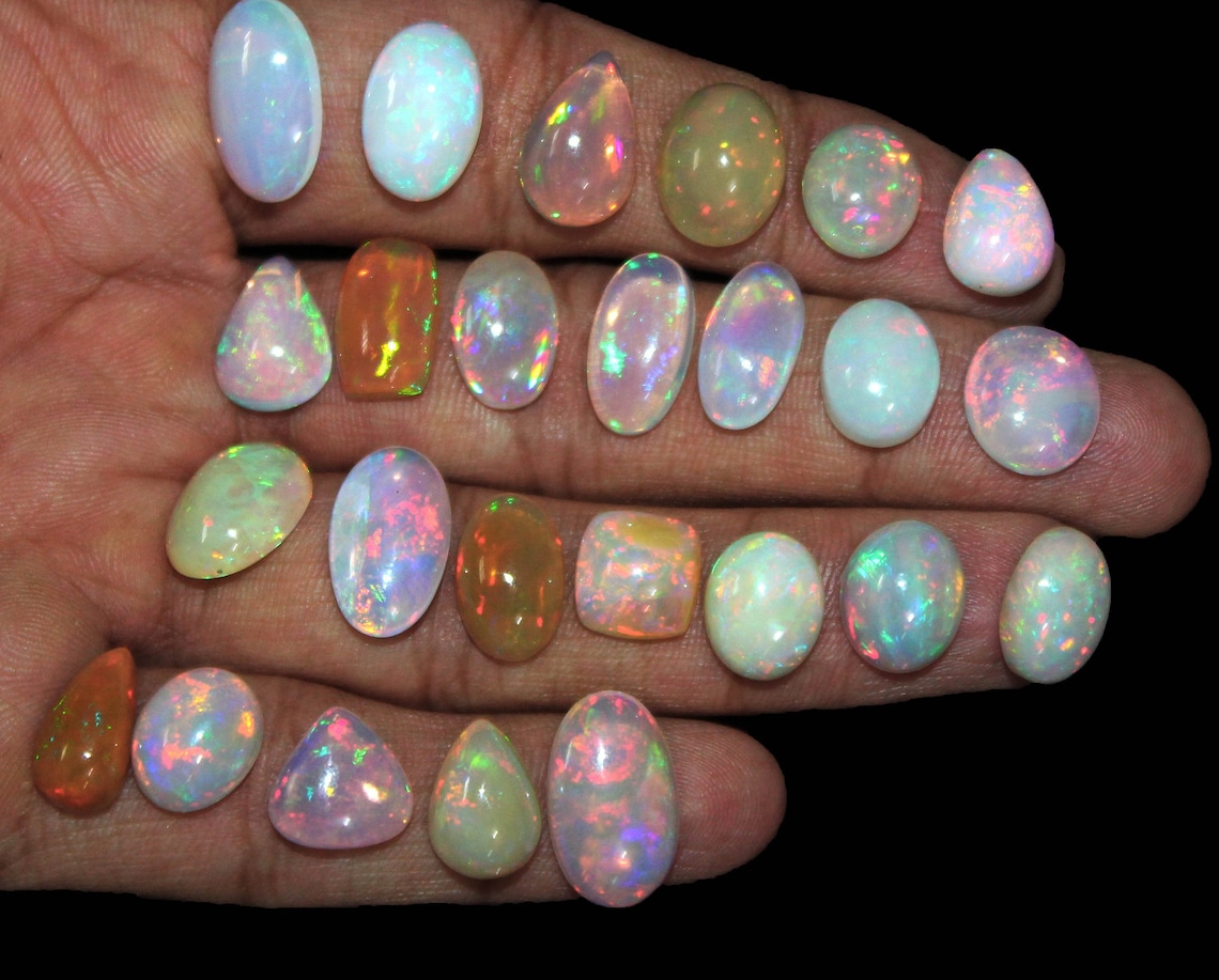 5 Carat Average Size Natural Ethiopian Opal Opal Cabochon | Etsy