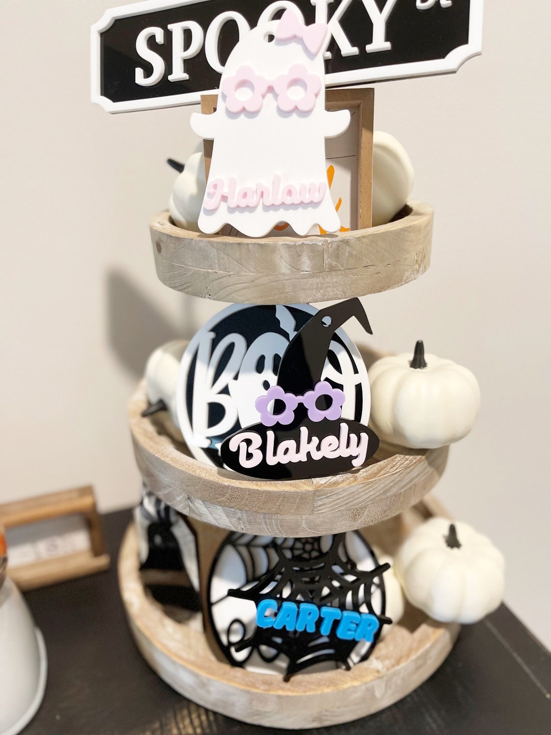 Halloween Acrylic Tags Kids Halloween Tags Cute Halloween - Etsy