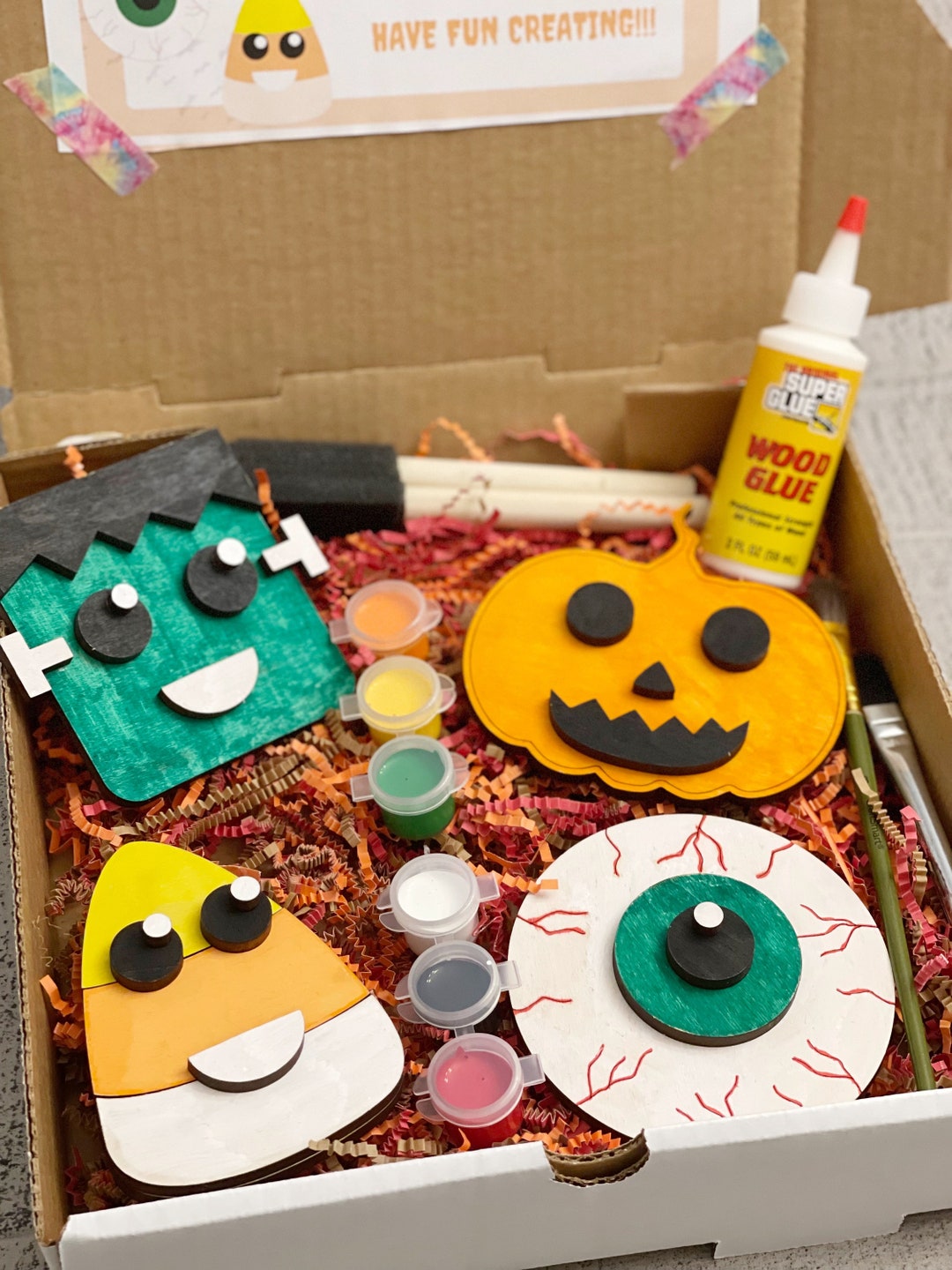 Halloween Activity Paint Kit Kids Halloween Craft Halloween - Etsy