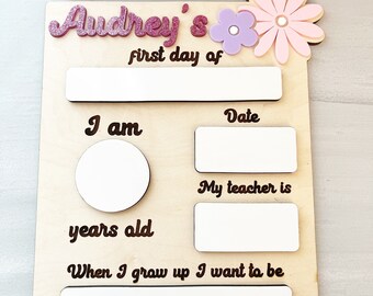 First Day of School Dry Erase Board, Last Day of School Dry Erase Board ...