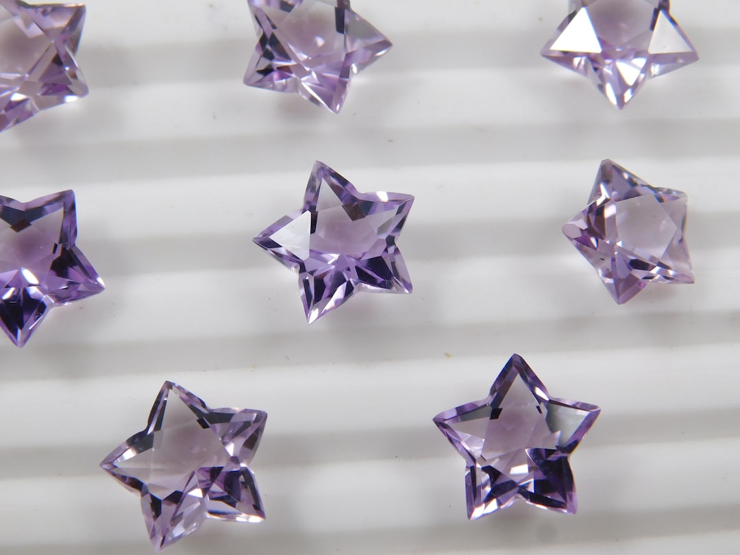 Pink Amethyst, Star Shape Gemstones, Amethyst Faceted Star Shape ...