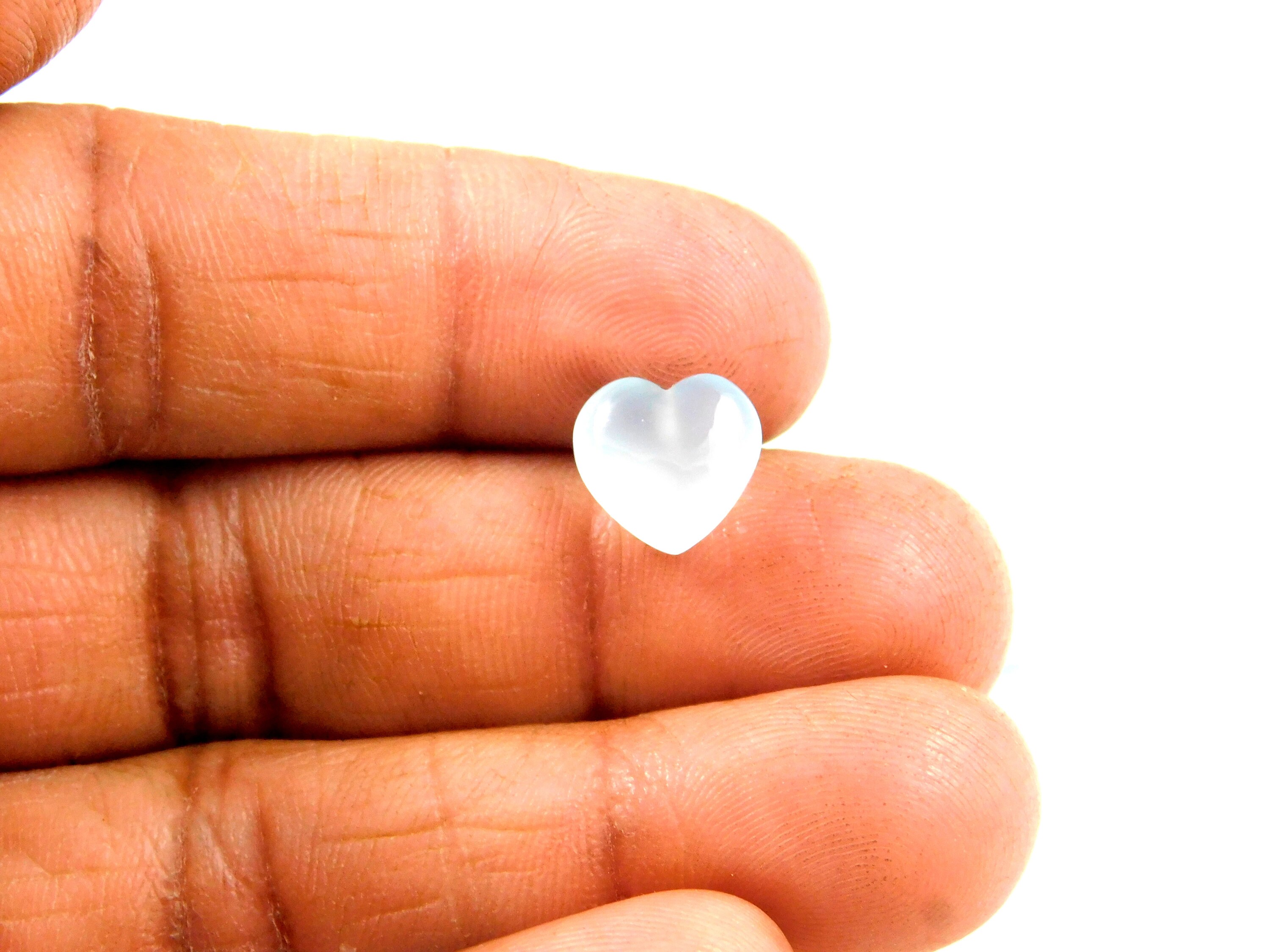 Aqua Chalcedony, Heart Shape Cabochon, Both Side Cabochon, Briolette ...