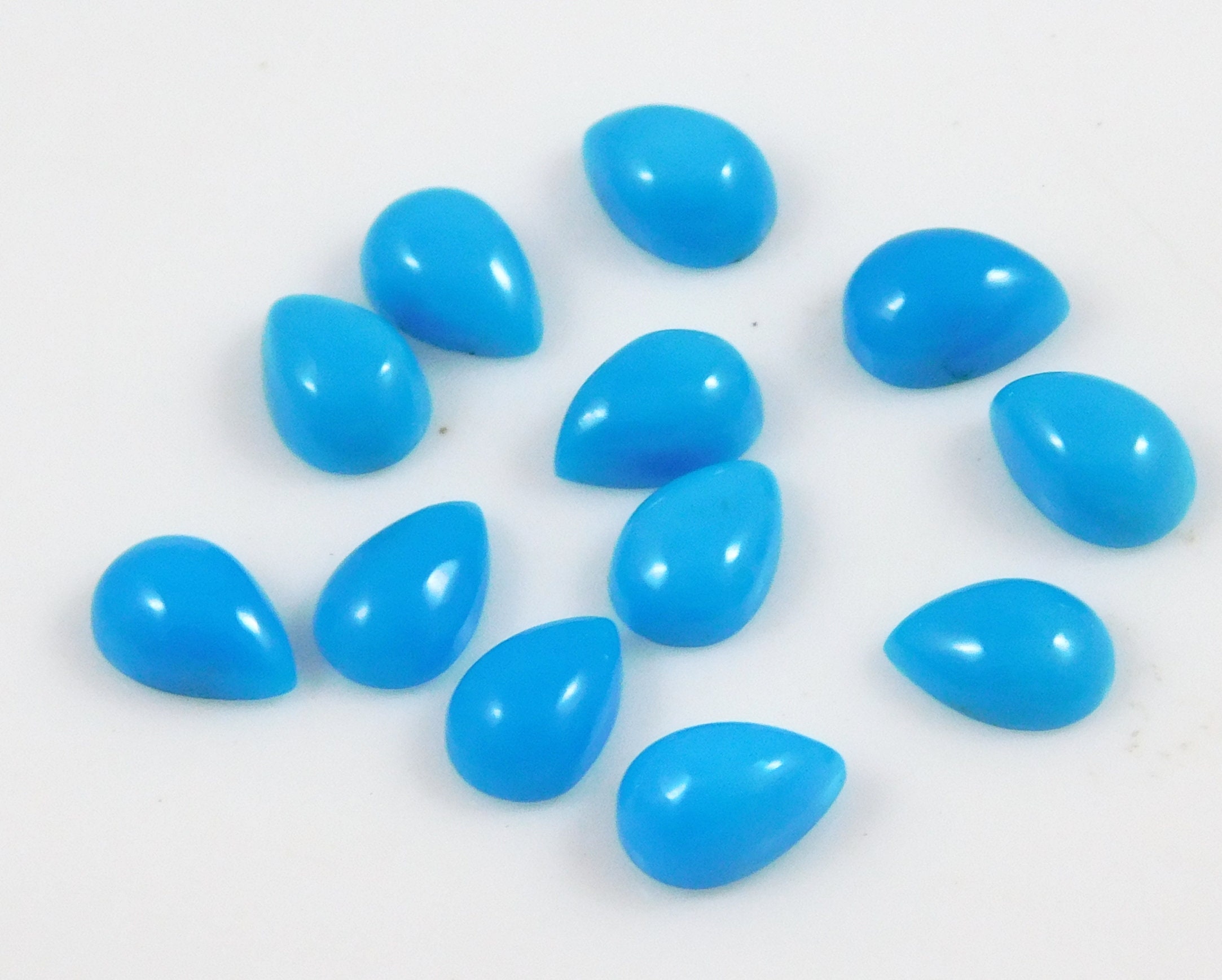 AAA Sleeping Beauty Turquoise Pear Shape Cabochon Stone Calibrated Size ...