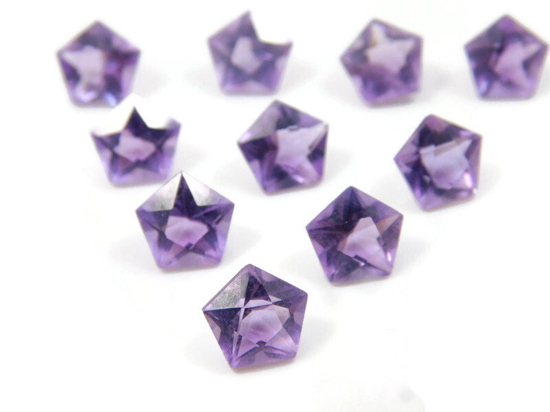 Natural Brazil Amethyst ,pentagon Shape Faceted Cut Semi-precious Loose ...