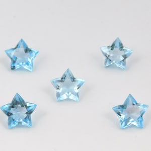 Sky Blue Topaz, Star Shape Gemstones, Blue Topaz Faceted Star Shape ...