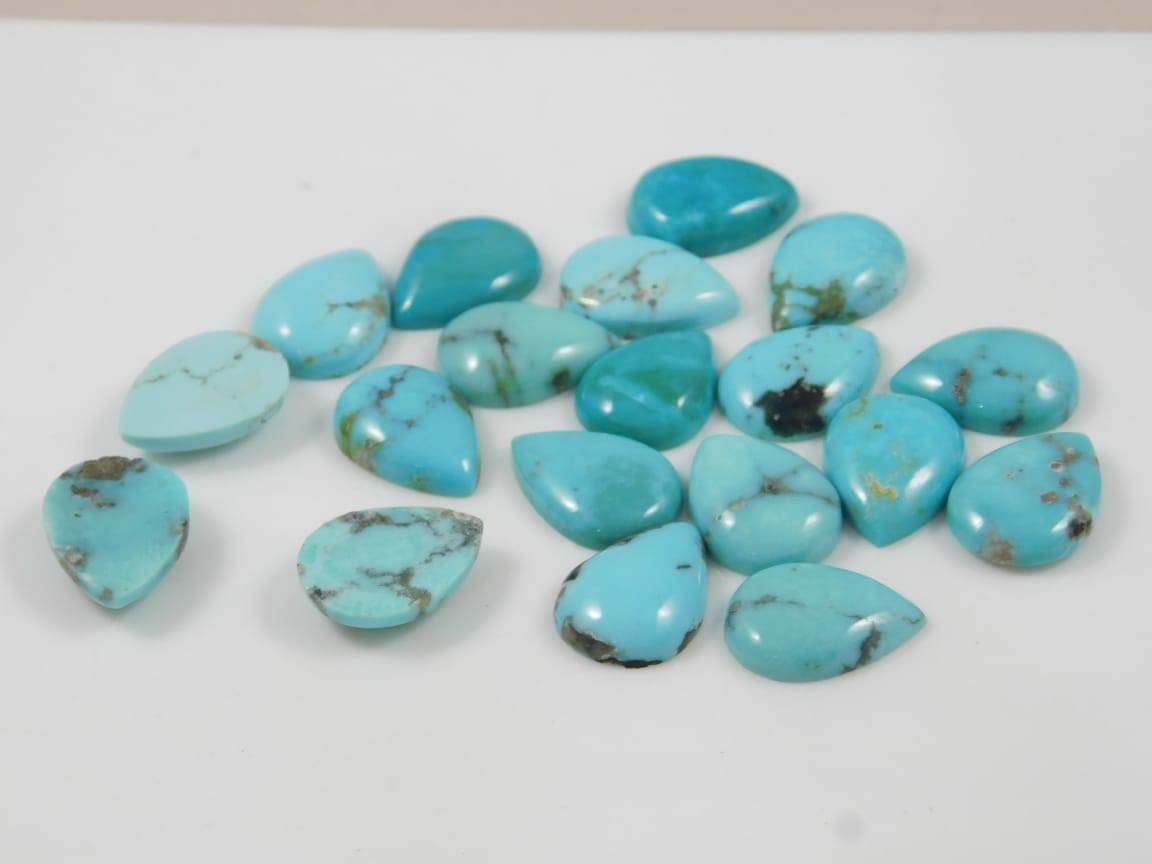 Natural Arizona Turquoise Pear Shape Cabochon Loose Gemstone - Etsy