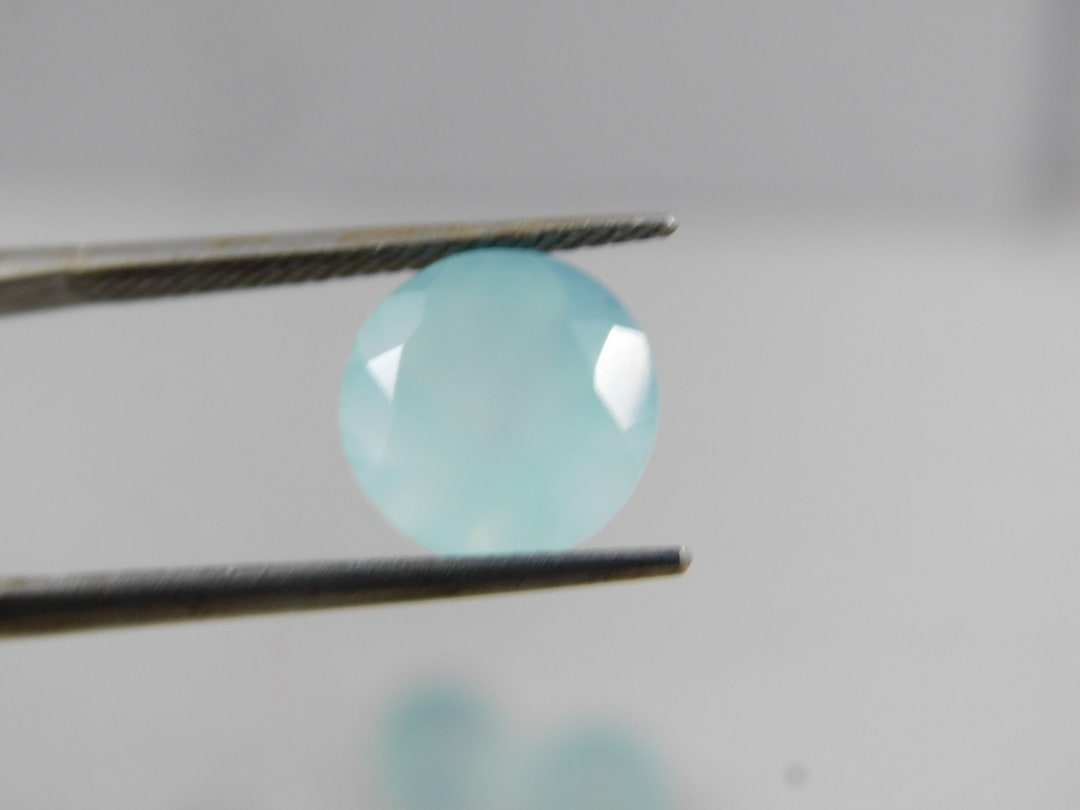 Aqua Chalcedony Round Faceted Cut 8mm to 15mm Chalcedony Cabochon ...