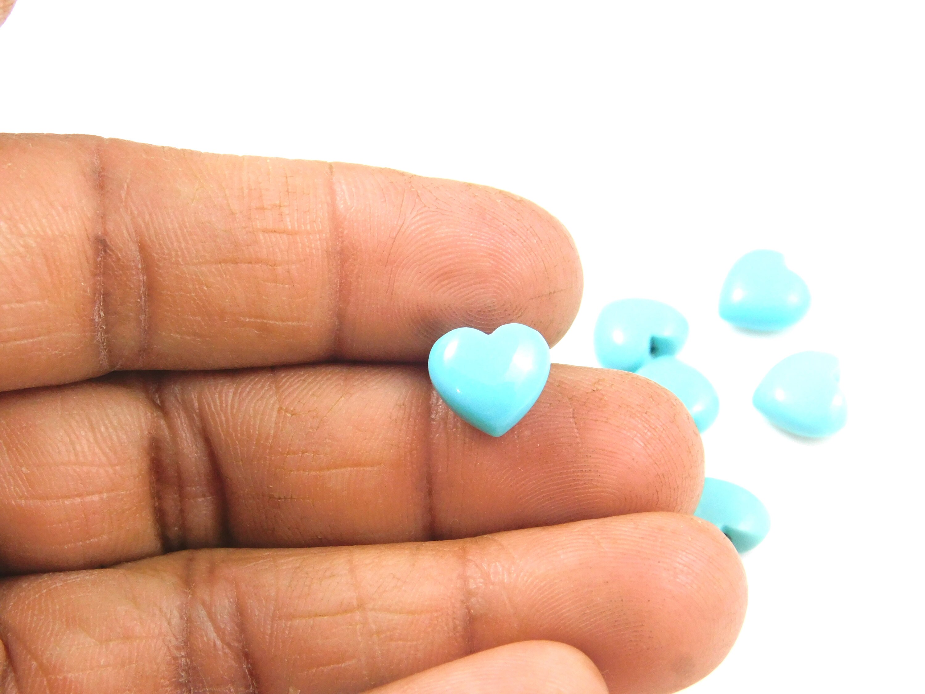 Sleeping Beauty Turquoise, Heart Shape Cabochon, Both Side Cabochon ...