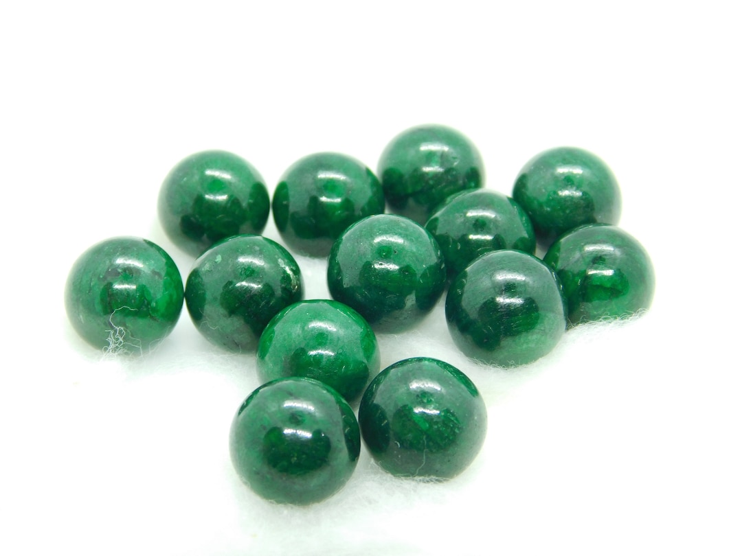 Dyed Emerald Beryl Sphere: Hand Carved Gemstone Balls (5mm-12mm) - Etsy