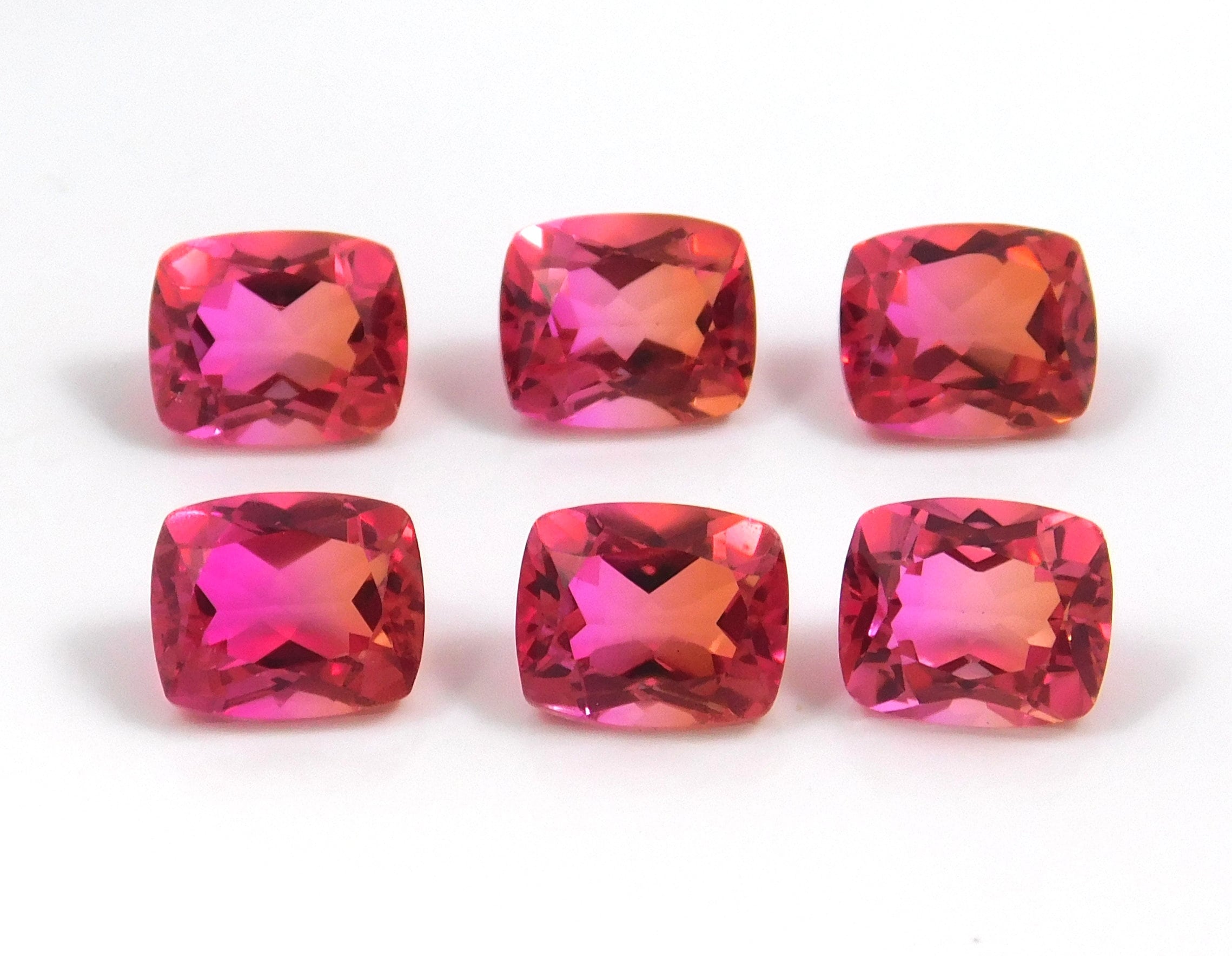 Arizona Sunset Quartz BI Color Quartz Doublet Cushion Shape Gemstone ...