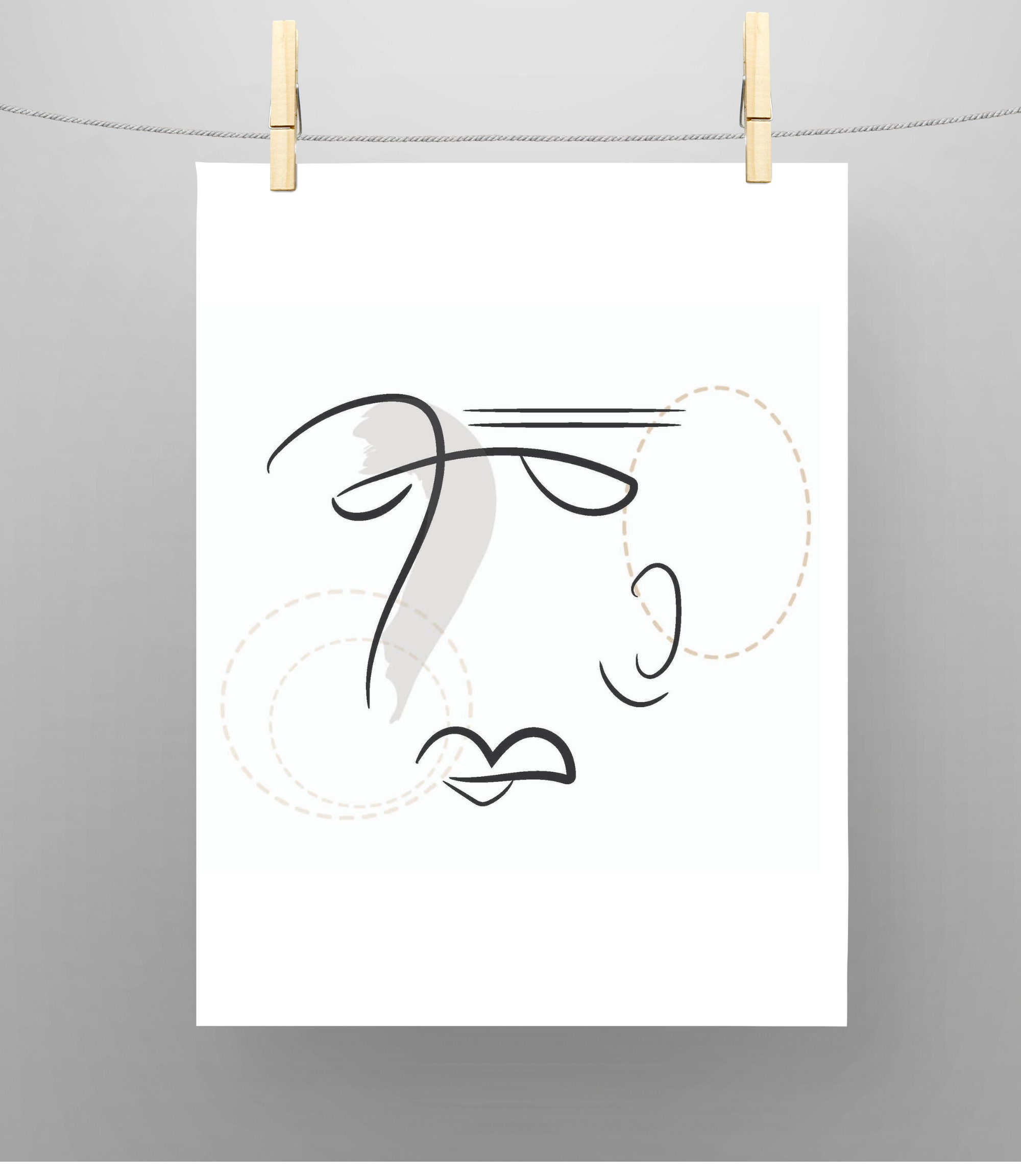 MOE | Line Art | Line Drawing | Minimalist Art | Wall Art | Home Decor ...