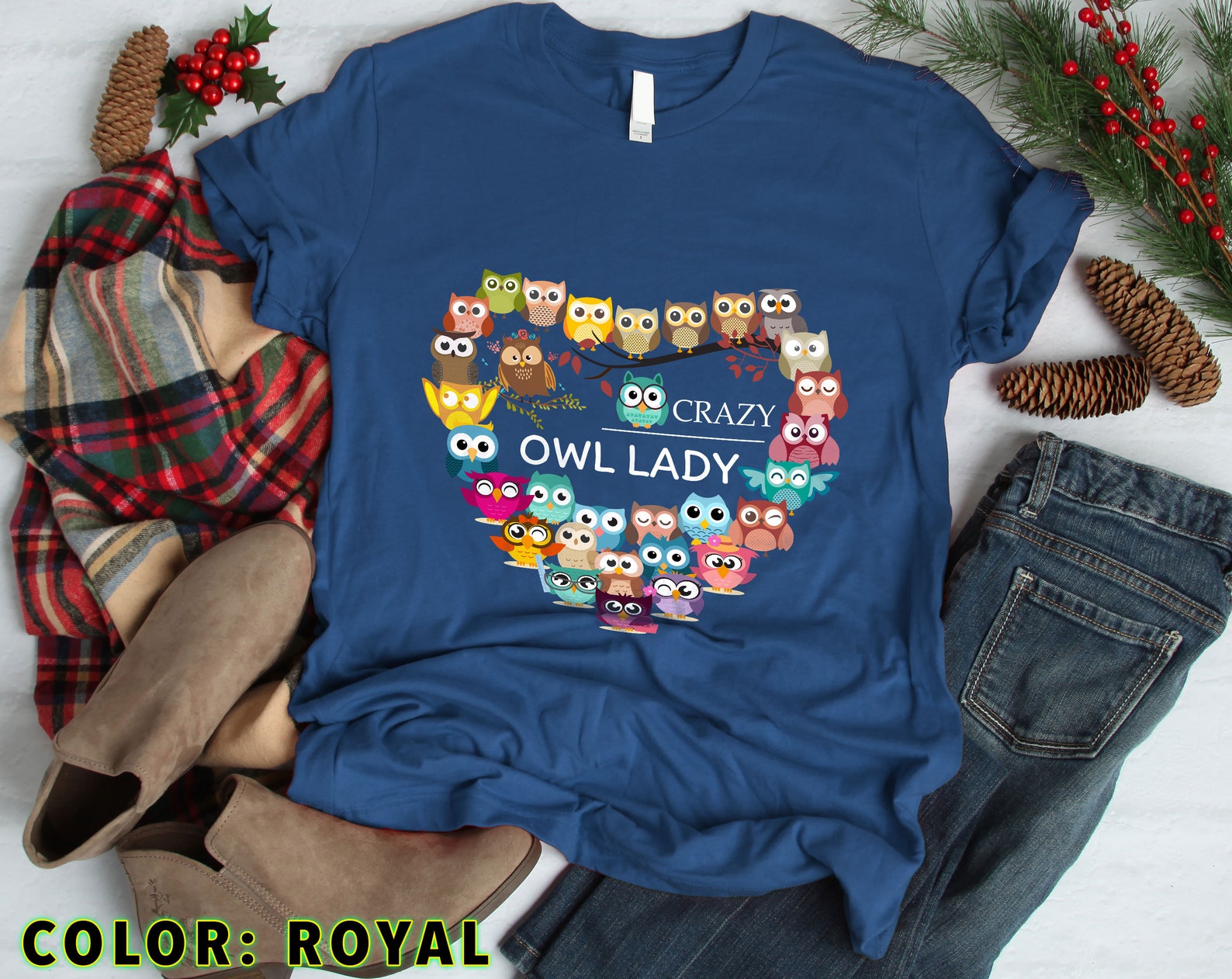 Funny Owls Lover T-Shirt Cute Crazy Owl Lady T-Shirt Women | Etsy