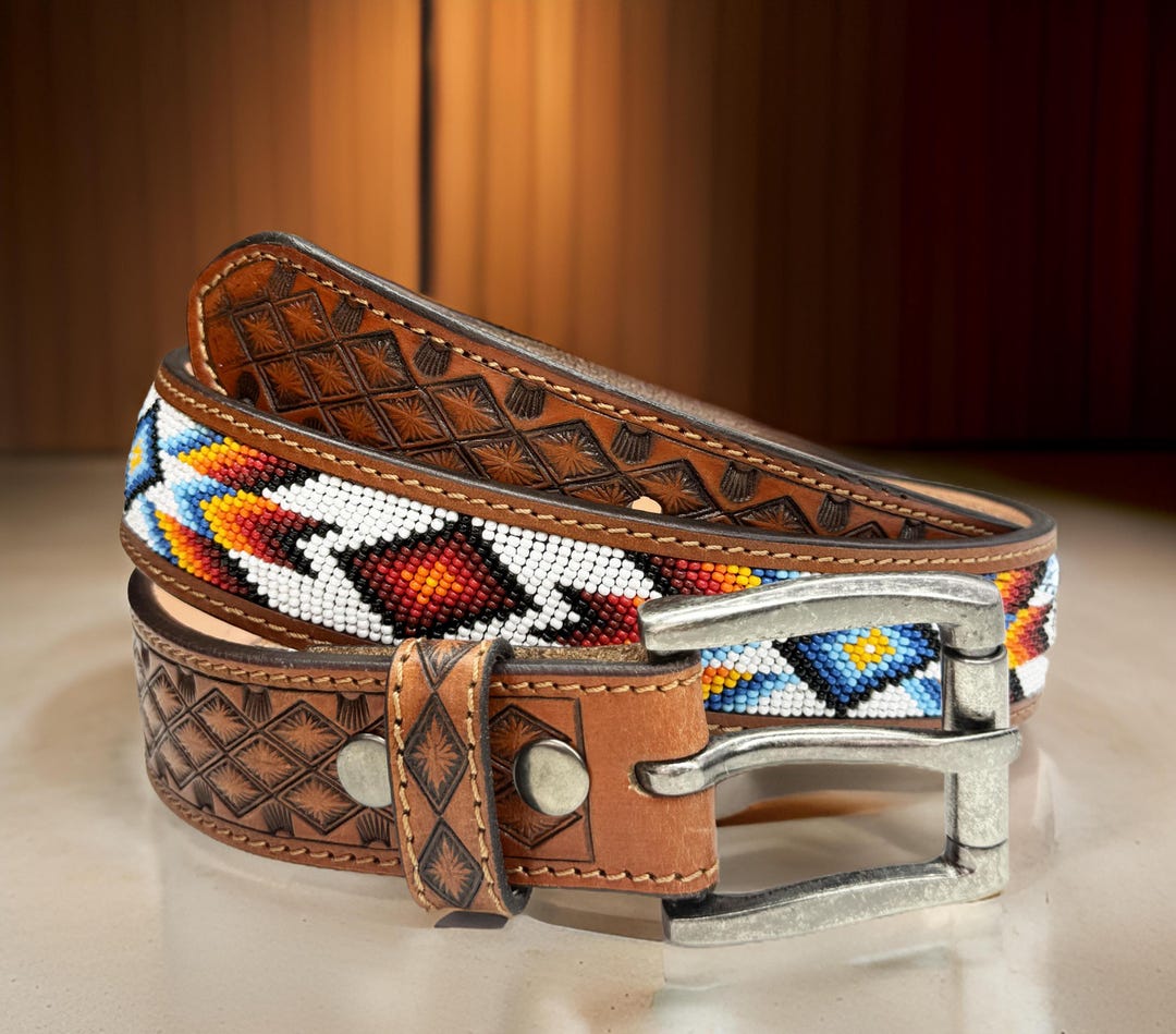Western Floral Leather Belt Strap for Men Women, Personalized Cowboy ...
