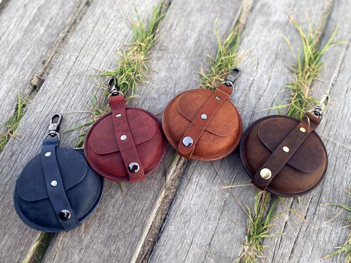 Leather Coin Purse Genuine Leather Coin Bag Coin Pouch - Etsy