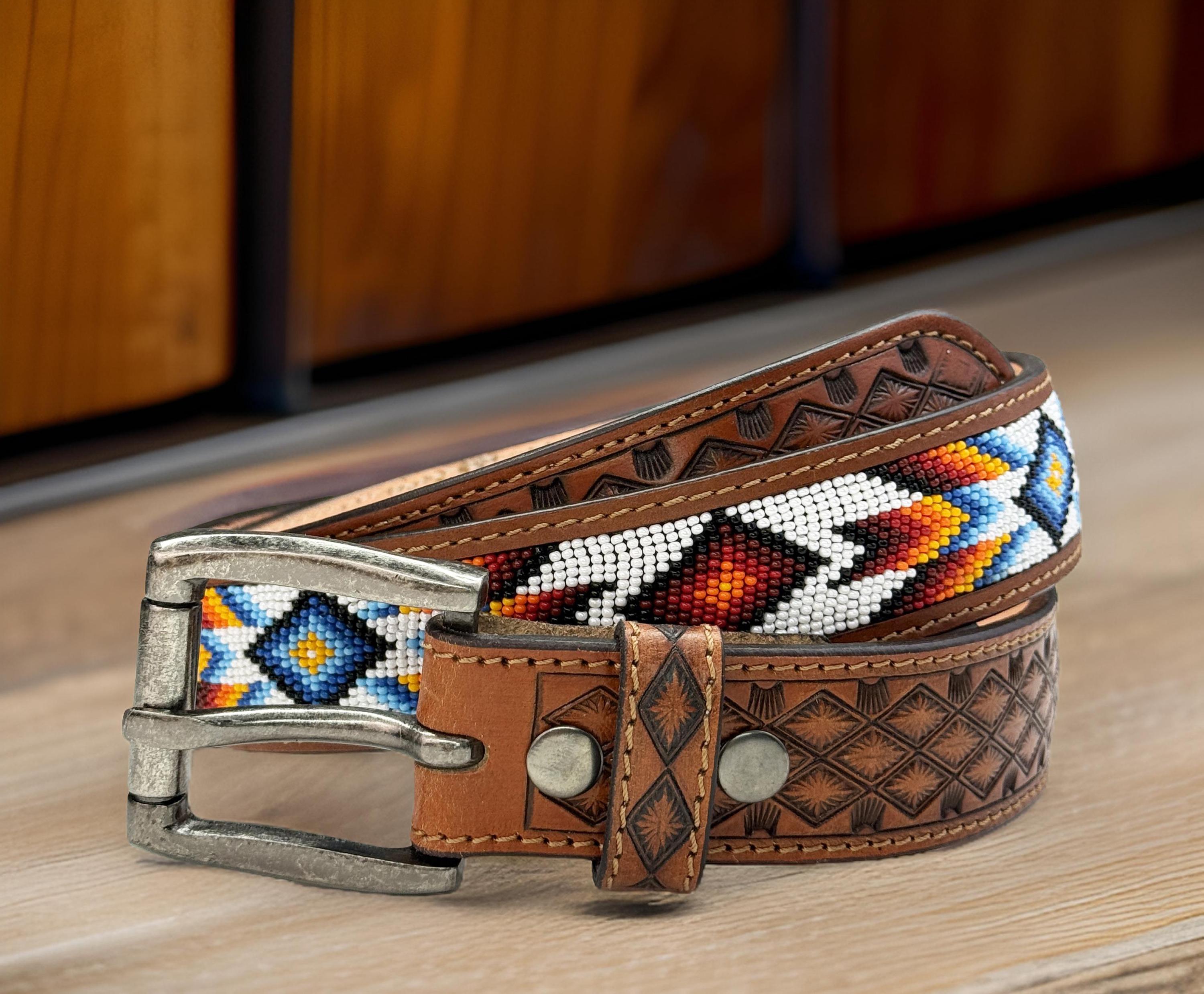 Western Floral Leather Belt Strap for Men Women, Personalized Cowboy ...