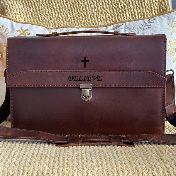 Mens Leather Church Bag - Etsy