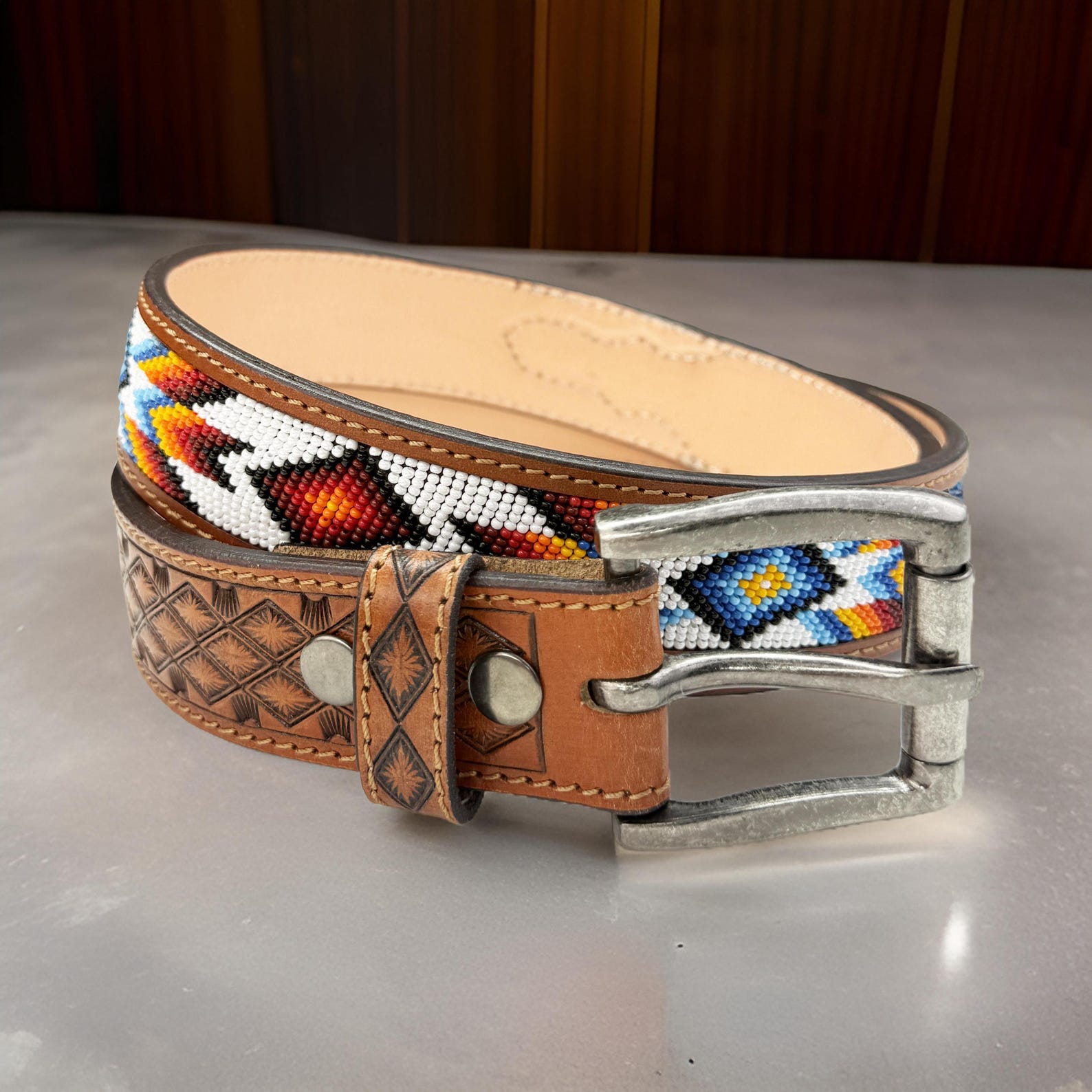 Western Floral Leather Belt Strap for Men Women, Personalized Cowboy ...