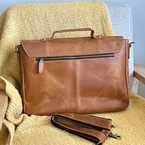 Leather Briefcase Laptop Bag, Personalized Gift for Teacher Doctor ...