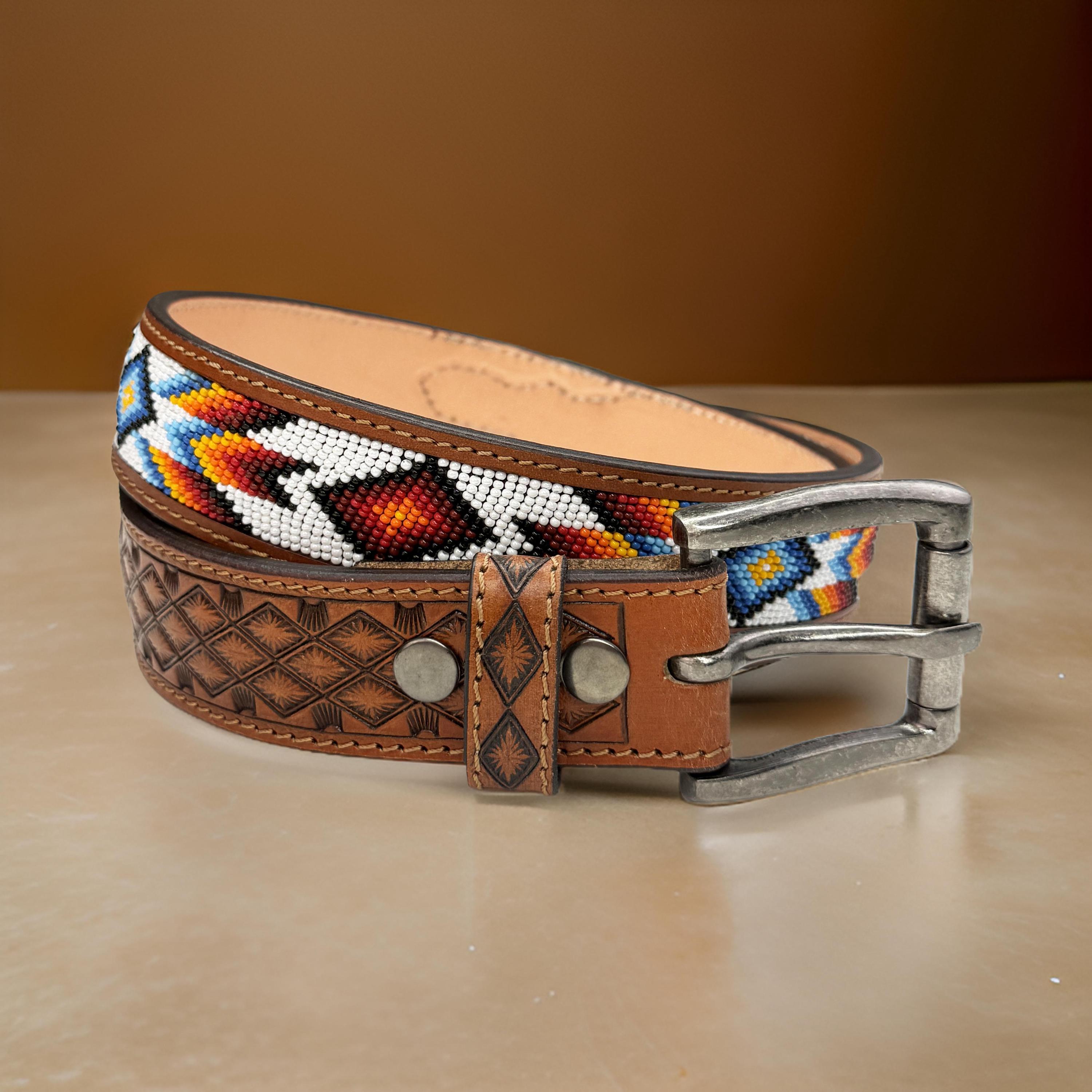 Western Floral Leather Belt Strap for Men Women, Personalized Cowboy ...
