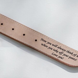 Custom Handmade Belt for Dad, Engraved Leather Belt for 3rd Anniversary ...