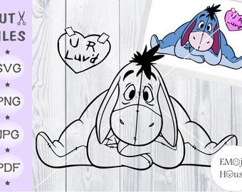 Eeyore Outline Svg - Etsy